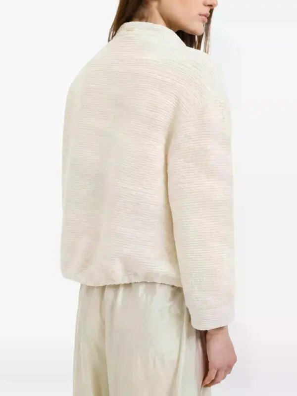Herno Ribbed-knit Sequin-embellished Bomber Jacket