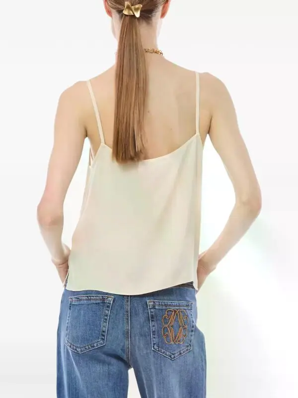 NENETTE Embellished Spaghetti-strap Top