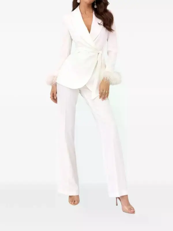 ByTiMo Feather-trim Wrap Suit
