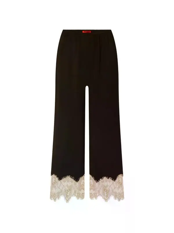 SIMONMILLER Nella Lace-trim Trousers - Black