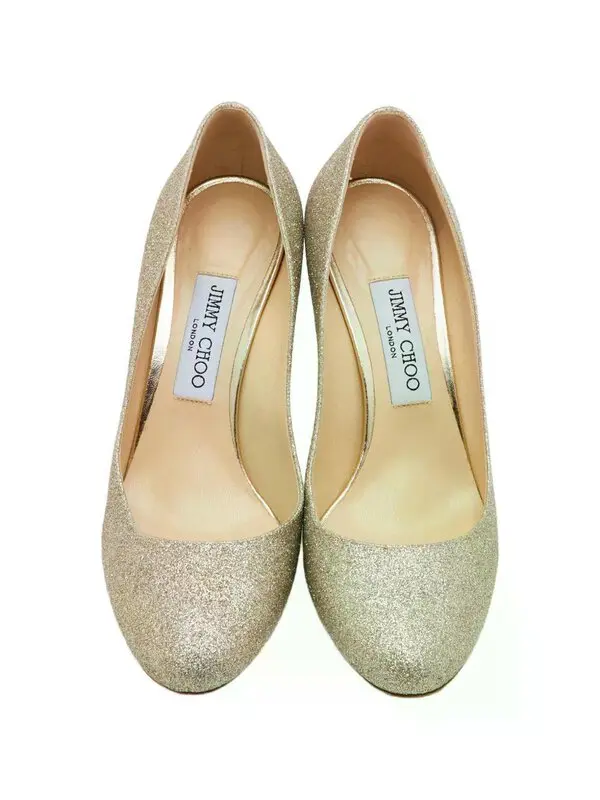 JIMMY CHOO Victoria Heeled Pumps - Gold