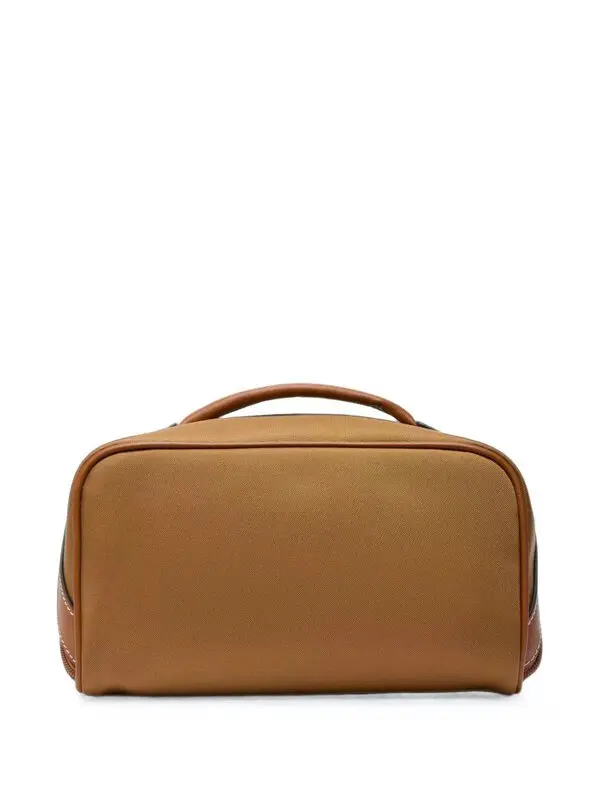 LANCEL Mistral Leather-trim Canvas Wash Bag