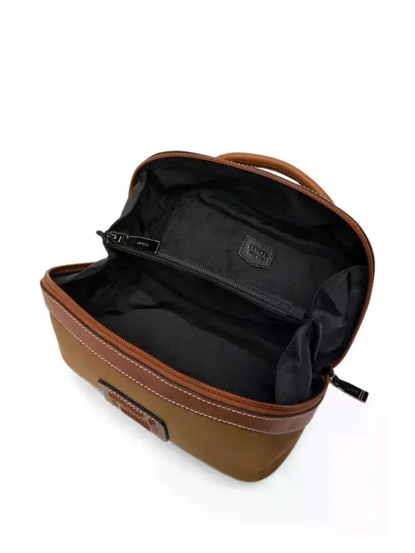 LANCEL Mistral Leather-trim Canvas Wash Bag