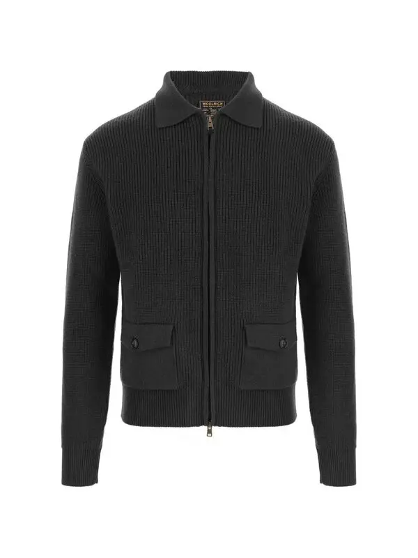 Woolrich Ribbed-knit Zip-up Cardigan
