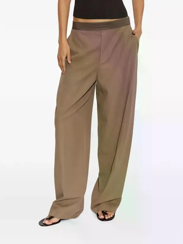 Alexander Wang Logo-waistband Palazzo Trousers