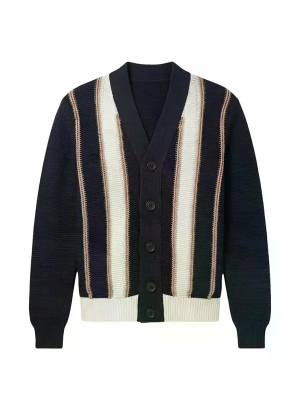 KANGRA Intarsia-knit Button-up Cardigan