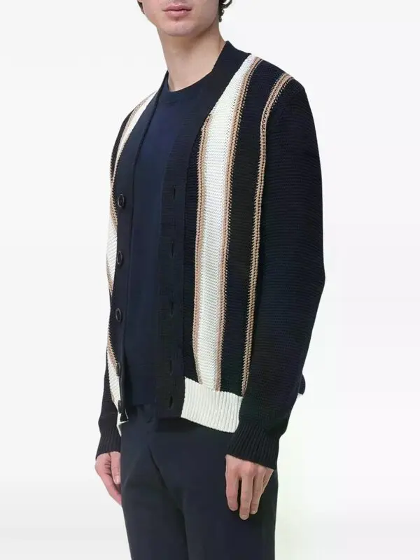 KANGRA Intarsia-knit Button-up Cardigan