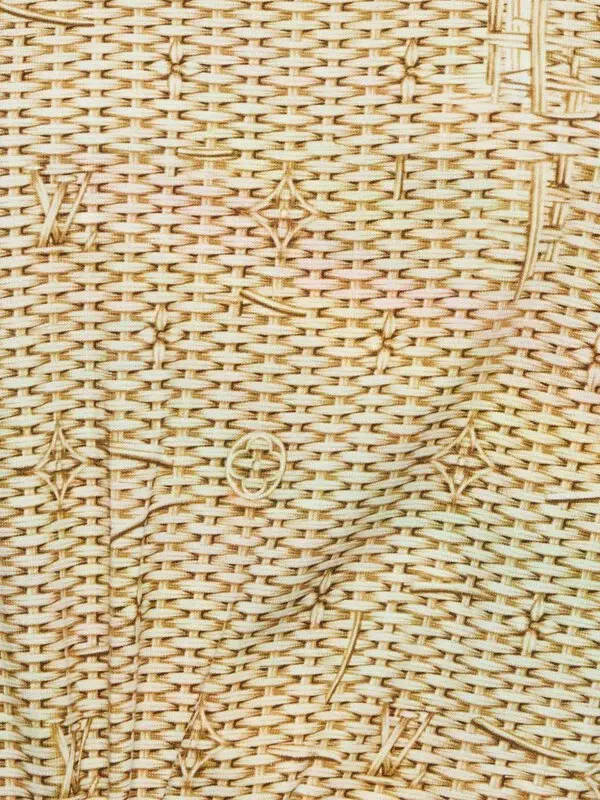 LOUIS VUITTON Monogram Raffia-effect T-shirt
