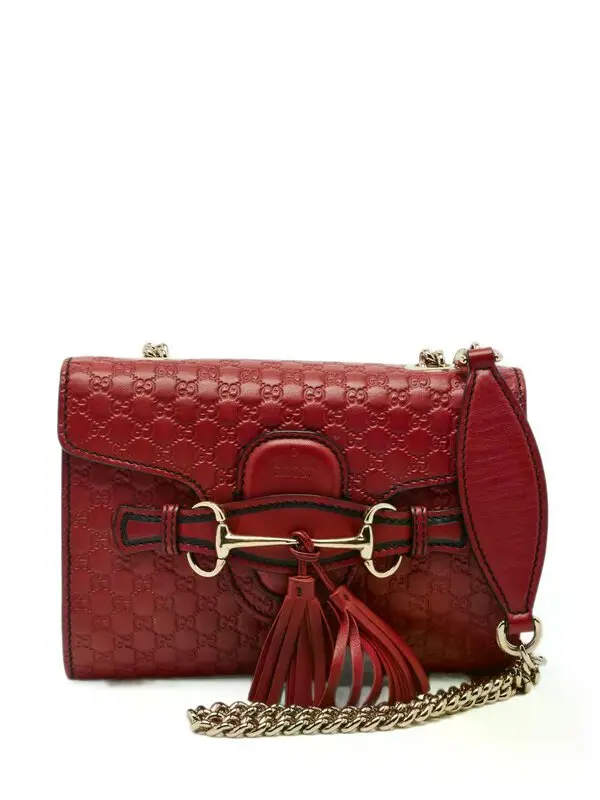 Gucci Mini Emily Microguccissima Shoulder Bag - Red