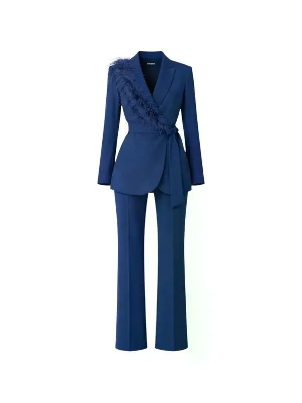 ByTiMo Feather-trim Wrap Suit