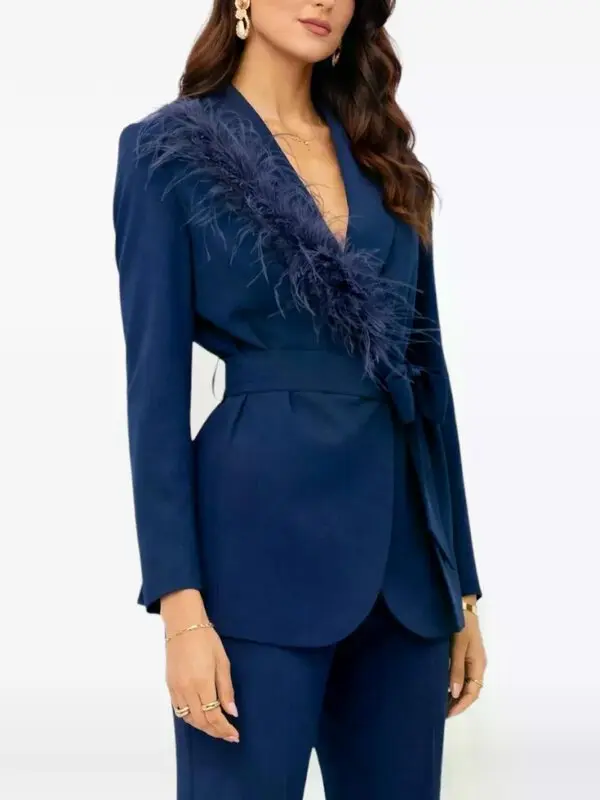 ByTiMo Feather-trim Wrap Suit