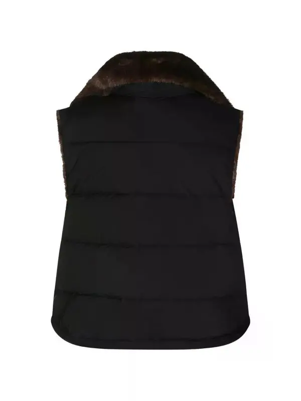 URBANCODE Quilted Puffer Waistcoat With Faux Fur Trim