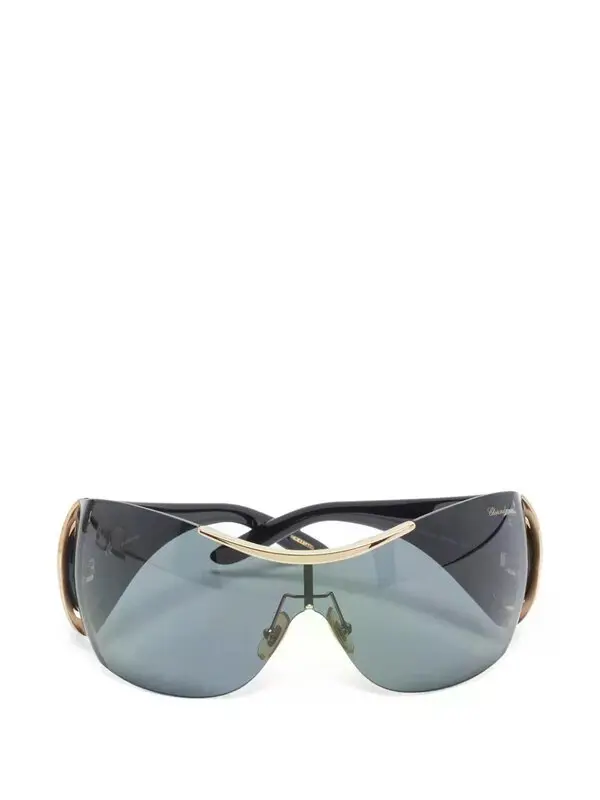 Chopard Crystal-embellished Shield Sunglasses - Black