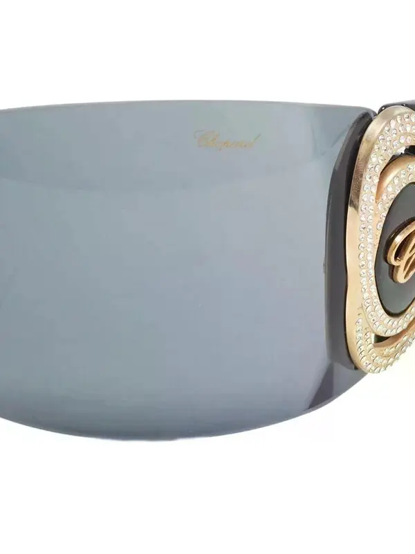 Chopard Crystal-embellished Shield Sunglasses
