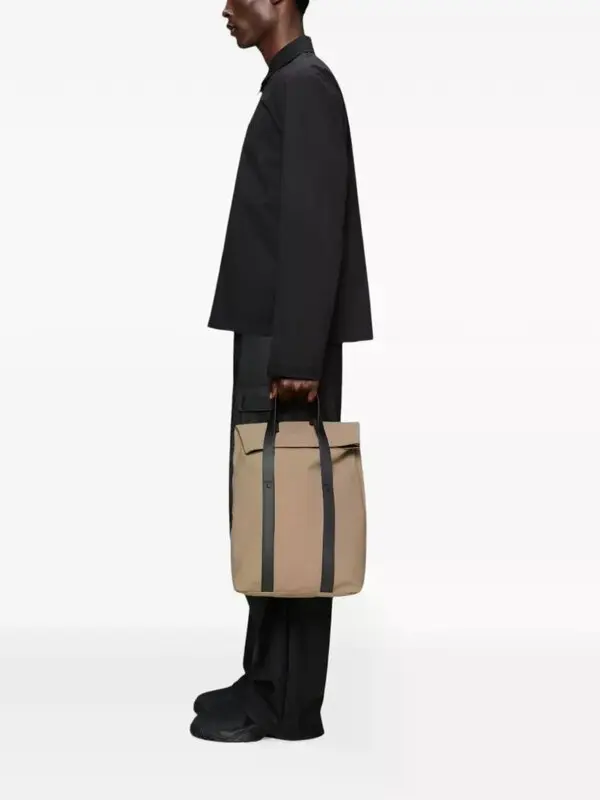 Rains Waterproof Fold-over Backpack - Neutrals