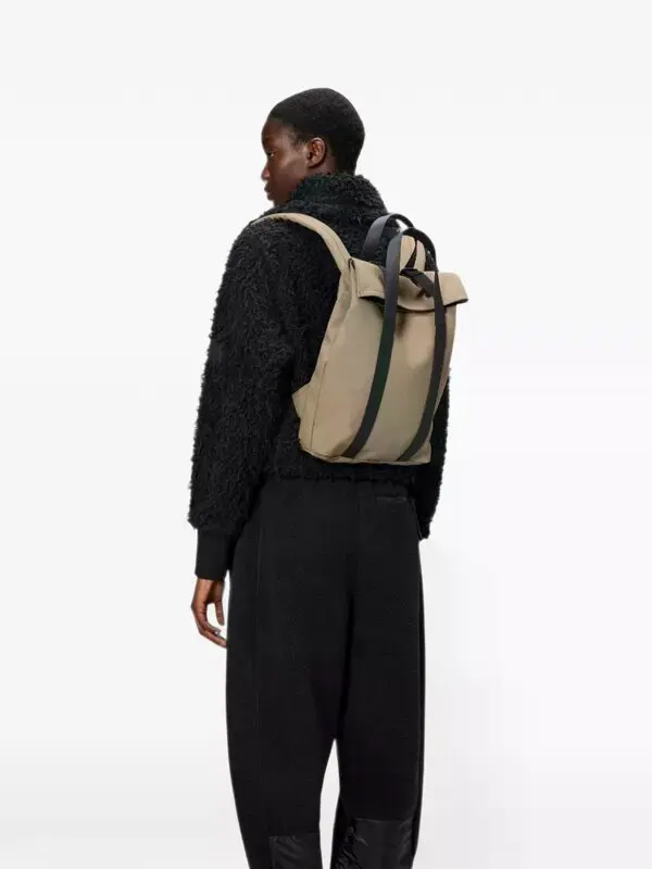 Rains Waterproof Fold-over Backpack - Neutrals