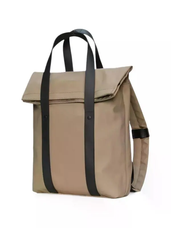 Rains Waterproof Fold-over Backpack - Neutrals