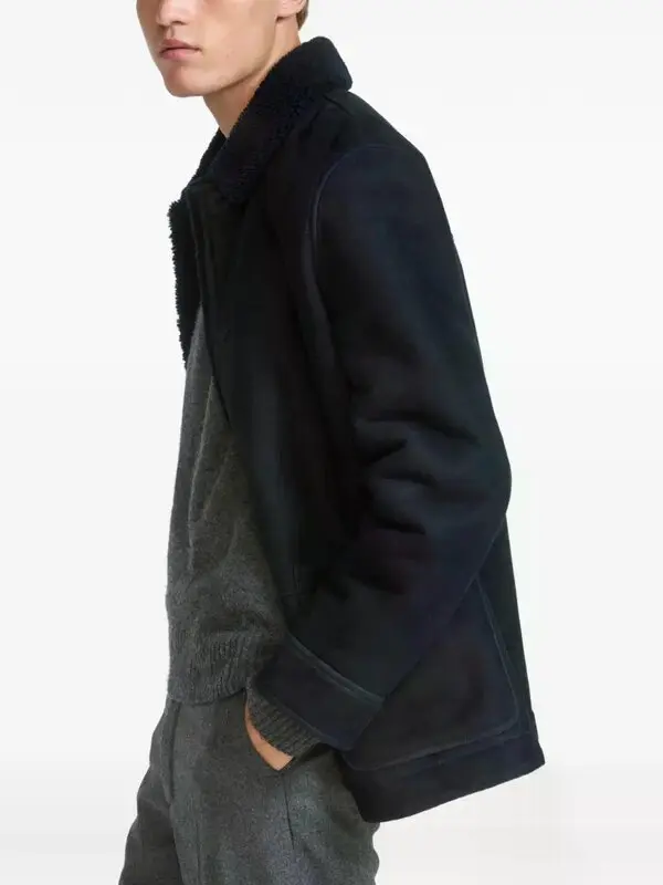 YVES SALOMON Shearling-lined Suede Jacket