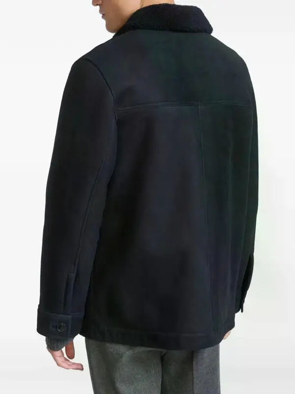 YVES SALOMON Shearling-lined Suede Jacket