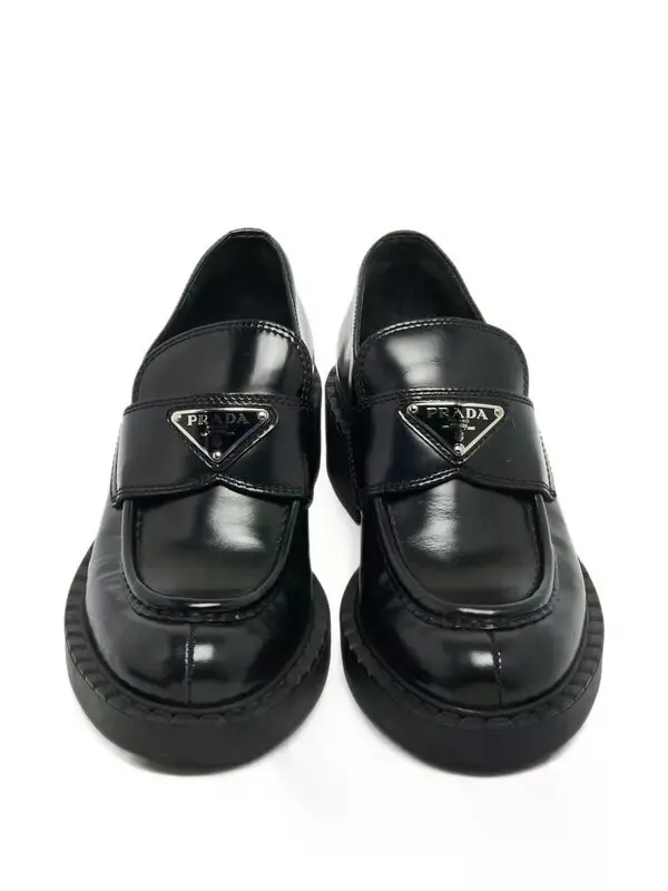 Prada Triangle Logo-plaque Loafers