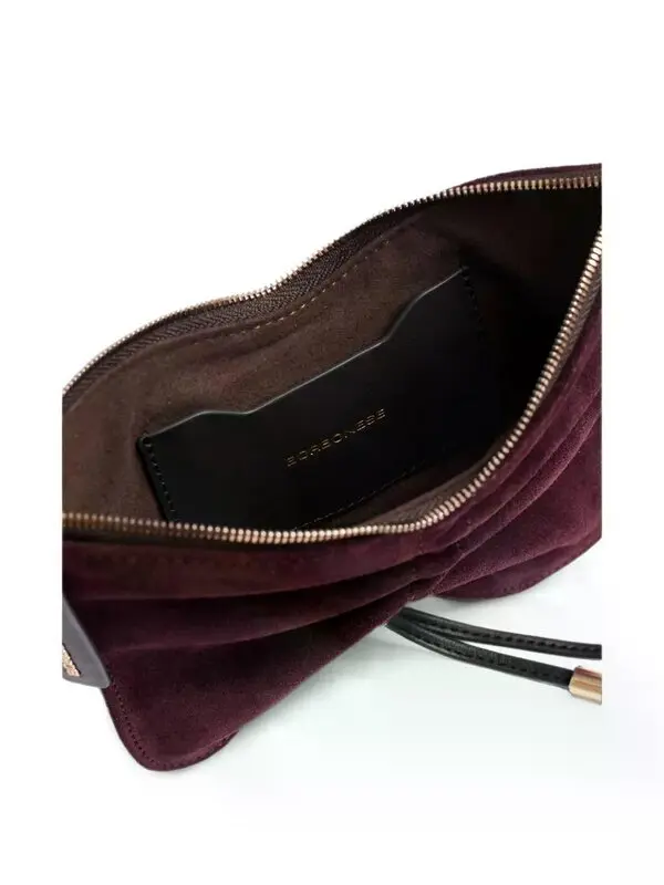 Borbonese Mini Butterfly-shaped Suede Shoulder Bag