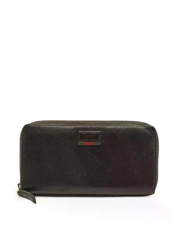 Gucci Web Zip-around Wallet - Black