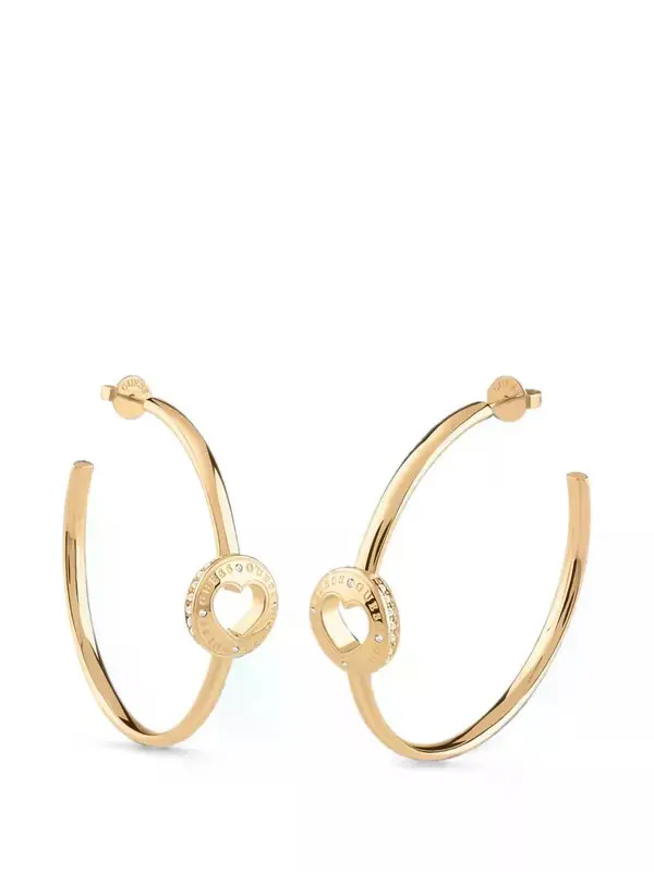 Guess Heart-motif Hoop Earrings - Gold