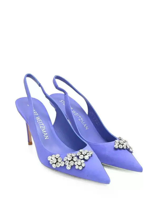 STUART WEITZMAN Crystal Fleur Slingback Pumps