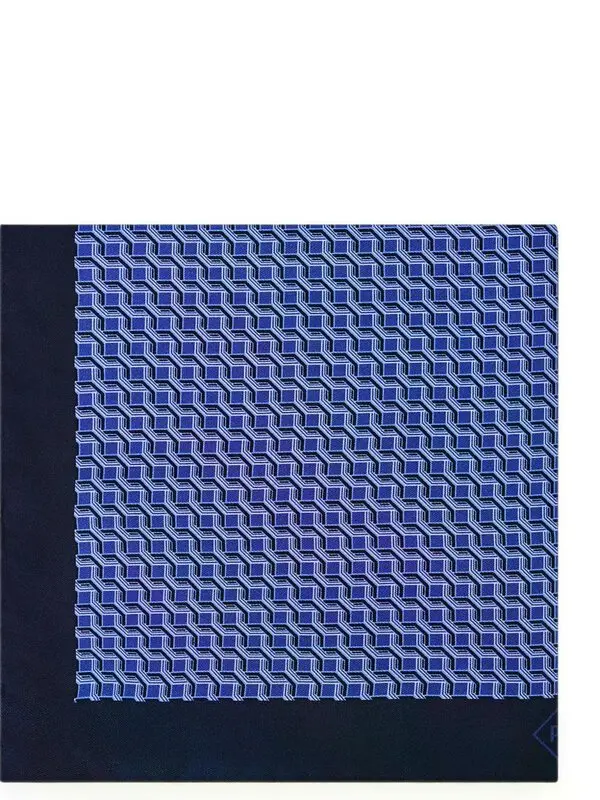 Pal Zileri Geometric-pattern Silk Scarf