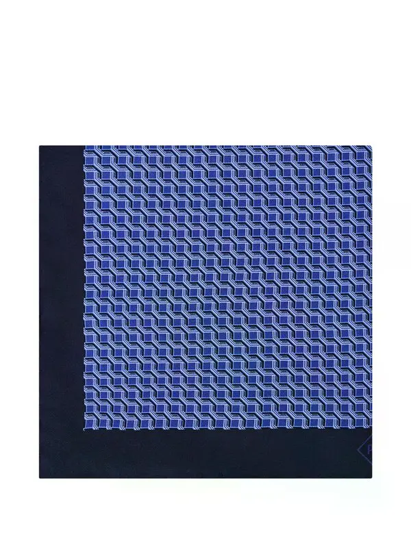 Pal Zileri Geometric-pattern Silk Scarf