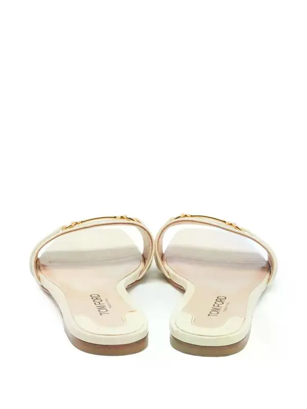TOM FORD Chain-embellished Flat Sandals - Neutrals