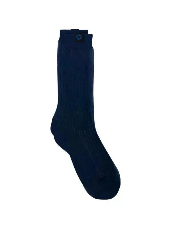 Iceberg Ribbed-knit Logo-patch Socks