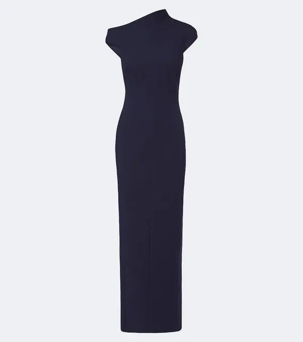 Solace London Arion Asymmetric Crepe Cocktail Dress
