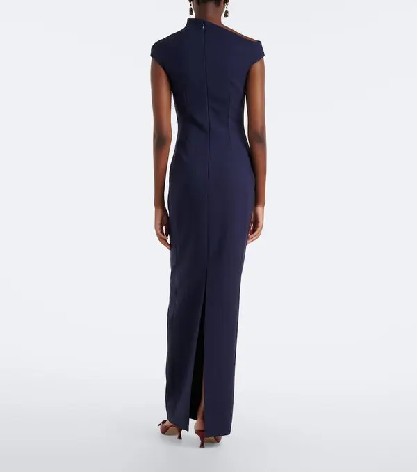 Solace London Arion Asymmetric Crepe Cocktail Dress