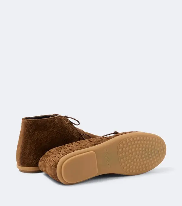 Bottega Veneta Intrecciato Suede Desert Boots