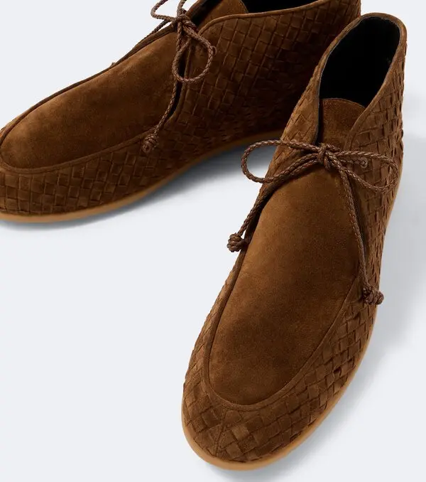 Bottega Veneta Intrecciato Suede Desert Boots