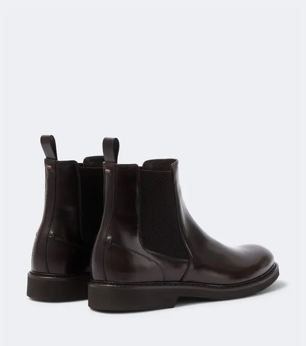 Canali Leather Chelsea Boots