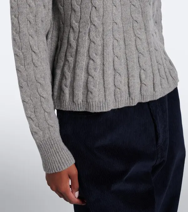 Polo Ralph Lauren Cable-knit Wool And Cashmere Polo Sweater