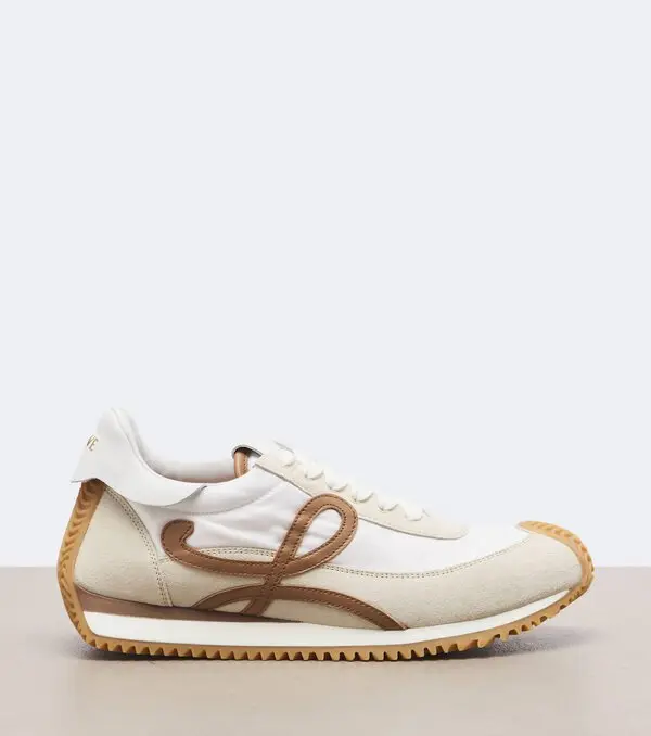Loewe Flow Runner 2.0 Suede-trimmed Sneakers
