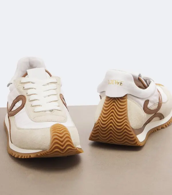 Loewe Flow Runner 2.0 Suede-trimmed Sneakers