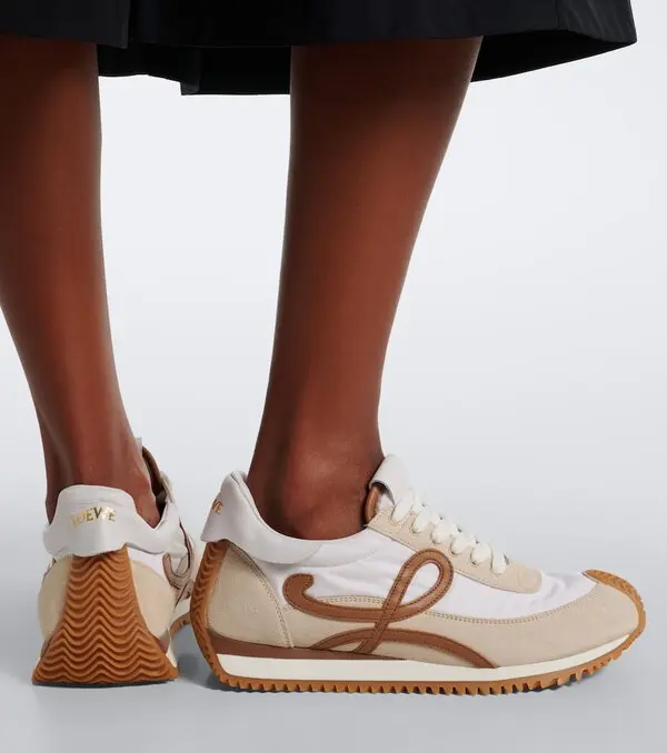 Loewe Flow Runner 2.0 Suede-trimmed Sneakers