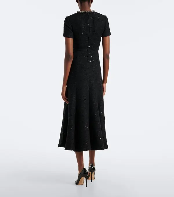 Roland Mouret Embellished Boucle Cocktail Dress