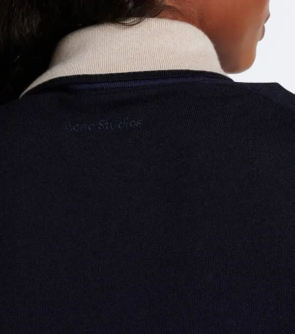 Acne Studios Silk, Wool, And Cashmere Polo Sweater