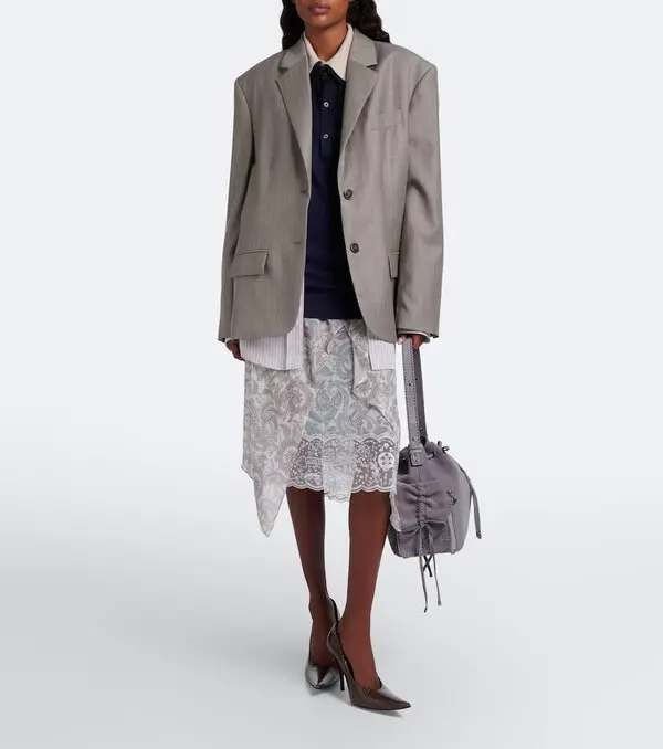 Acne Studios Silk, Wool, And Cashmere Polo Sweater