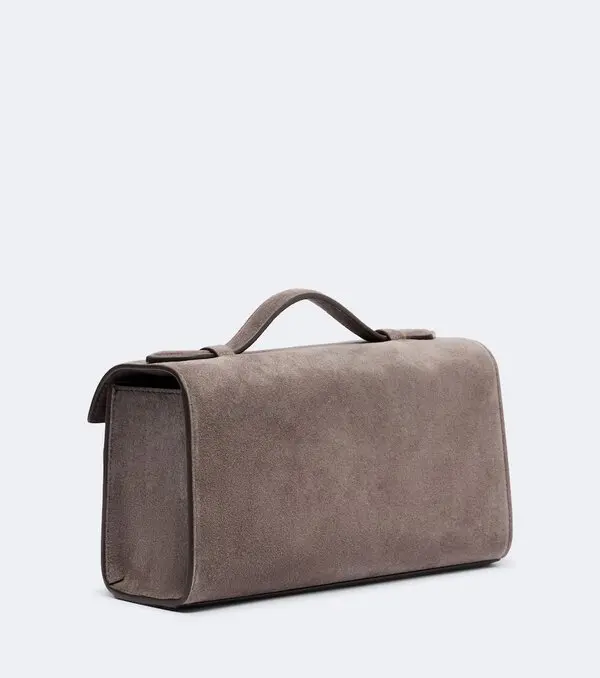 Savette Symmetry Pochette Small Suede Top-handle Bag