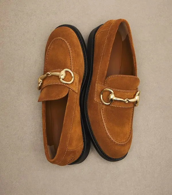 Gucci Horsebit Suede Loafers