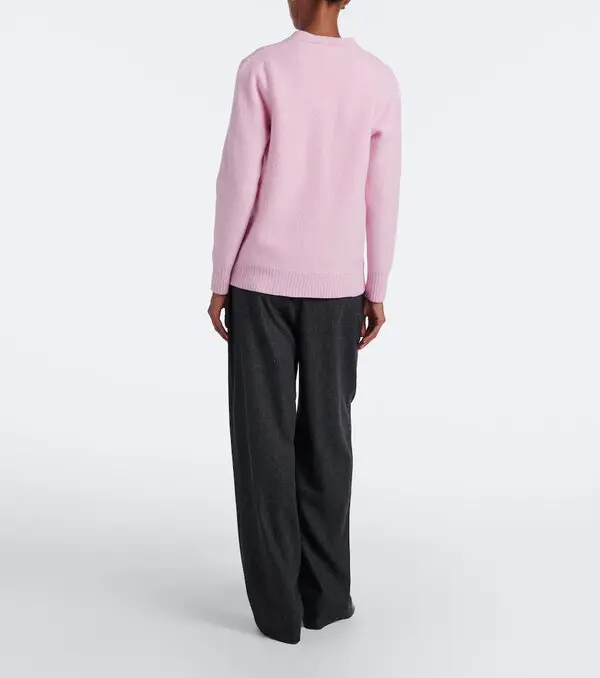 JIL SANDER Wool Flannel Wide-leg Trousers