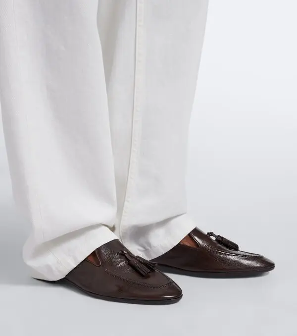 THE ROW Caden Leather Loafers