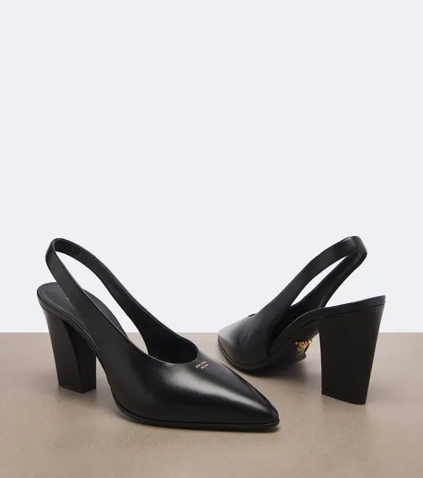 Prada Leather Slingback Pumps