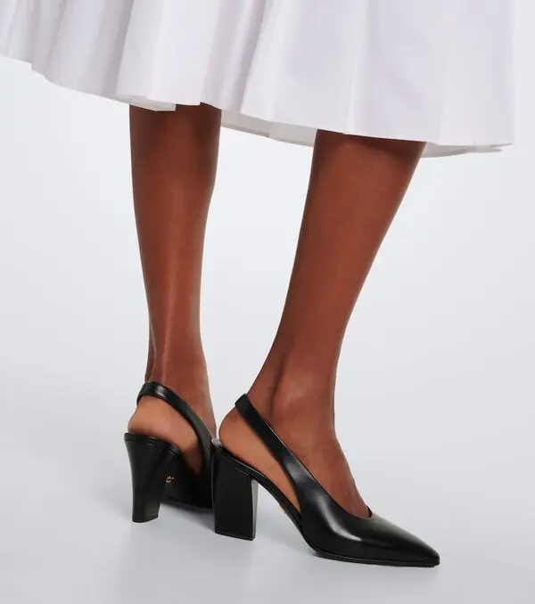 Prada Leather Slingback Pumps